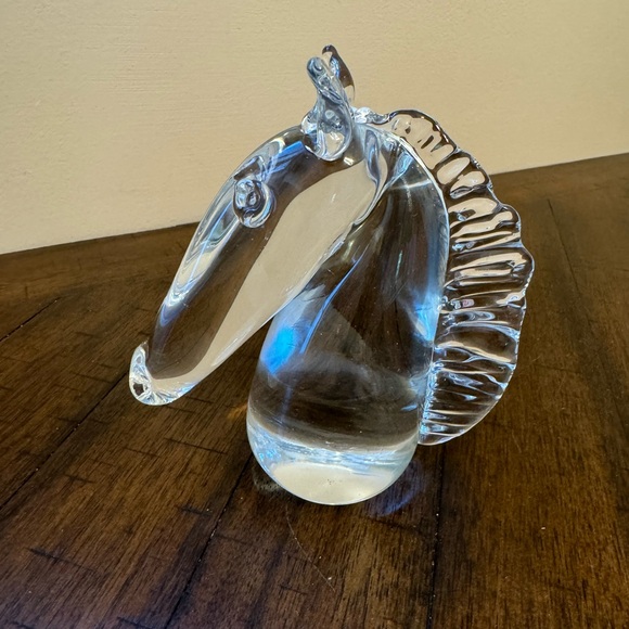 Accents | Vintage Art Glass Horse Bronco Head Paperweight 3 12 | Poshmark